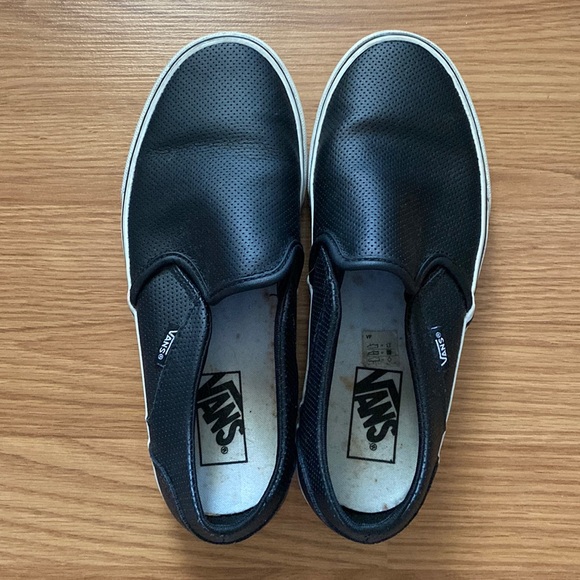 Vans | Shoes | Vans Leather Perforated Limited Edition Slipon Shoes ...